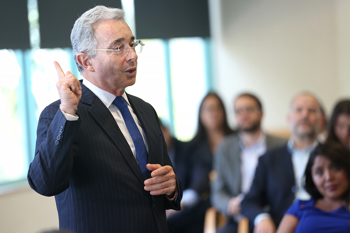 Former Colombian President Álvaro Uribe Calls for Stronger Democracy in ...