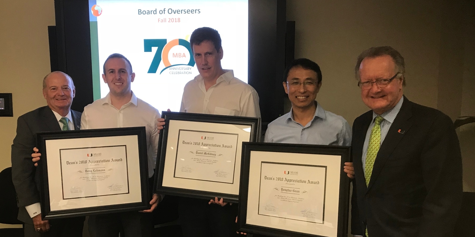 Dean Recognizes Business Analytics Professors’ Achievements